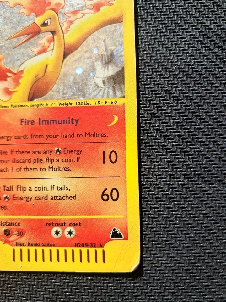 Moltres HOLO H20/H32 SKYRIDGE 2003 ENG POOR | eBay
