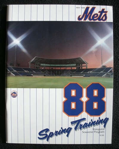 1988 NEW YORK METS Spring Training Program St. Lucie Inaugural Season ...
