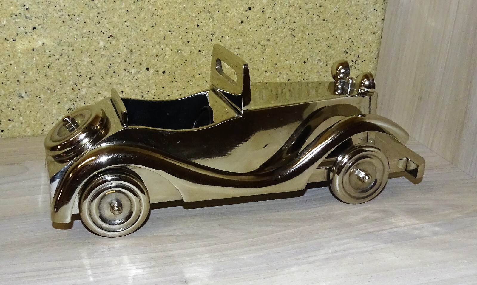 Handmade Vintage Car Figurine 31 x 11.5 x 11 cm Chrome Nickel coating ...