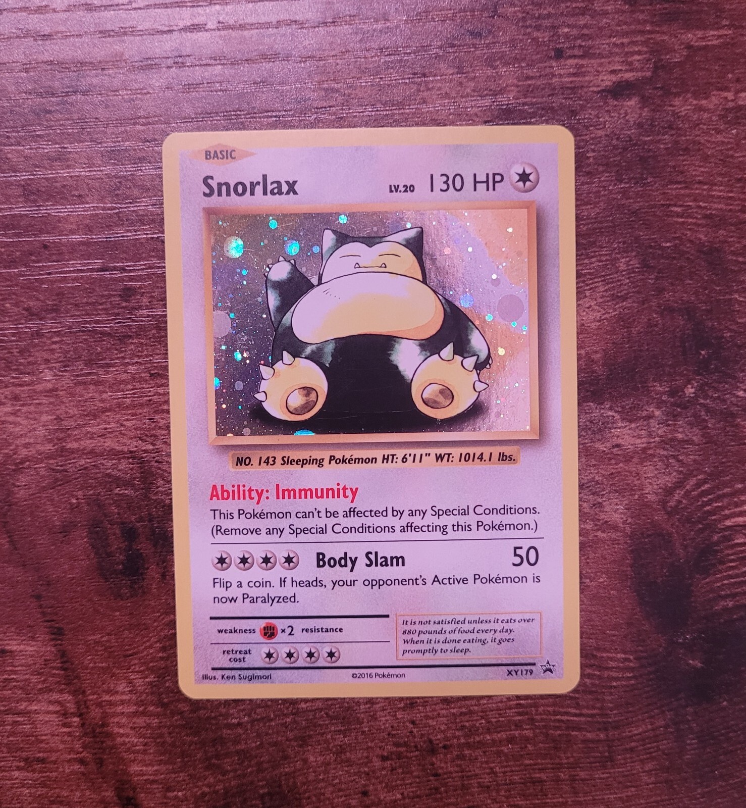 Snorlax XY179 Pokémon TCG XY Black Star Promos Ultra Rare Holo Never ...