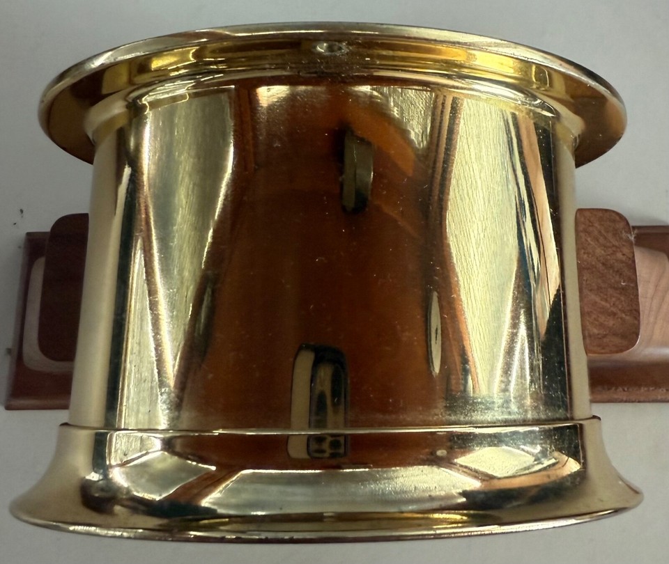 CHELSEA 4 1/2 INCH DIAL HEAVY BRASS SHIPS BAROMETER ON A CHELSEA ...