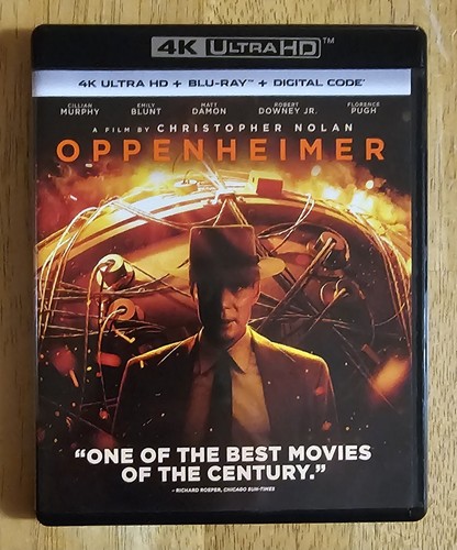 Oppenheimer 3-Disc 4k UHD ULTRA HD BLU-RAY EXCELLENT CONDITION 191329253120 | eBay