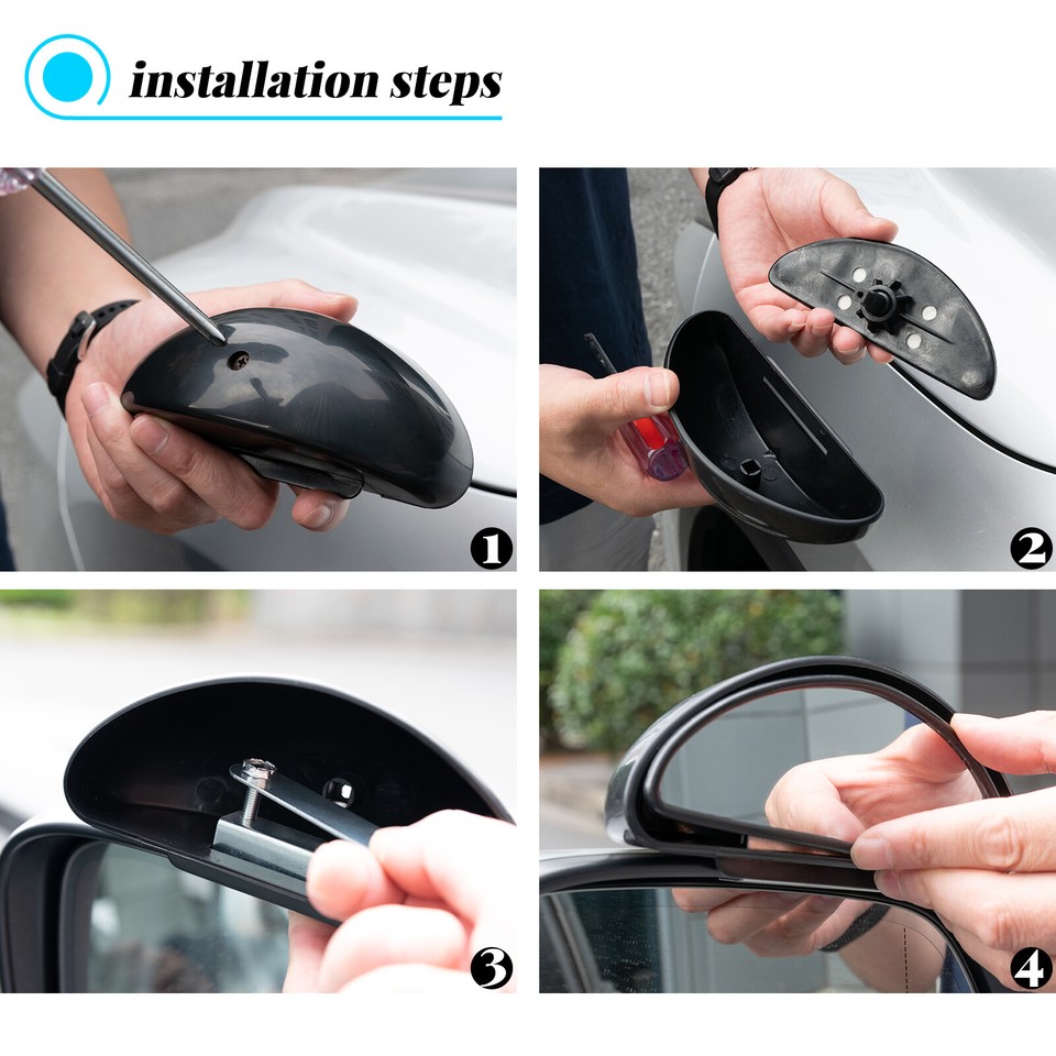 x2 Adjustable Car Wide Angle Blind Spot Mirror Driving Instructor ...
