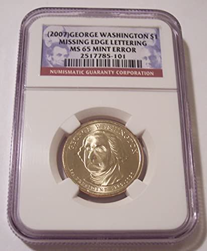 NGC 2007 George Washington Presidential Dollar Error Missing Edge ...