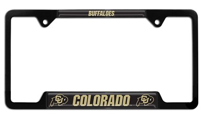 Colorado Buffaloes black metal license plate frame | eBay