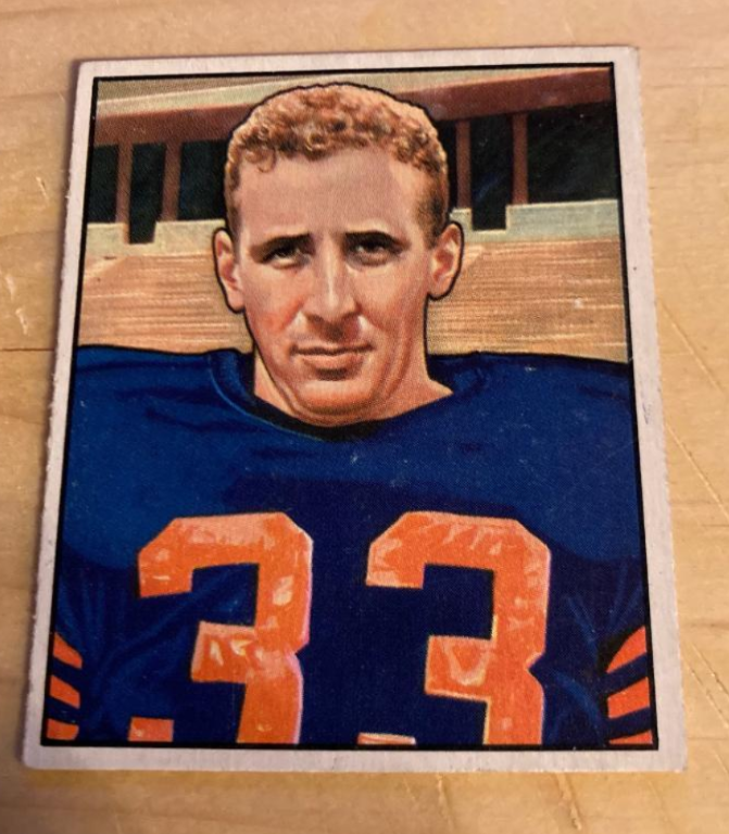 1950 Bowman Football Fred Morrison #98 Rookie Chicago Bears Ohio State ...