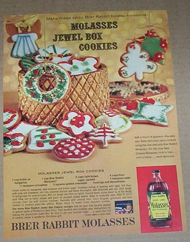 1962 print ad page - Brer Rabbit Molasses Christmas Jewel Box cookies ...