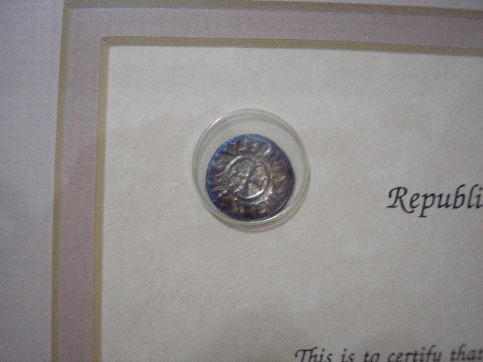 Reproduction Italian 1339 1460 AD Italian Denaro Coin Gulfstream ...