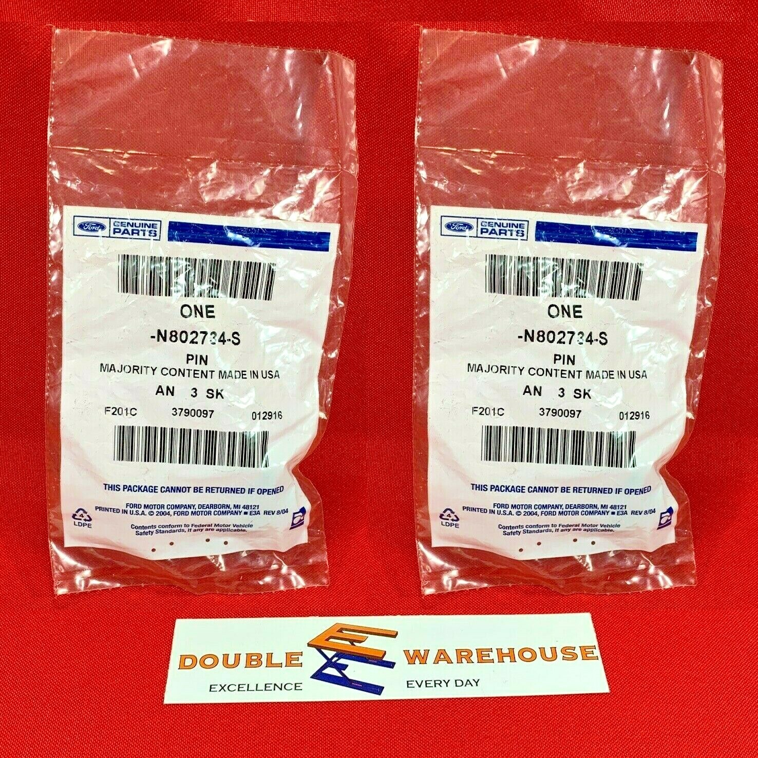 NOS OEM Ford N802734-S Interior Trim Panel Retainer Pins TWO PER ORDER ...