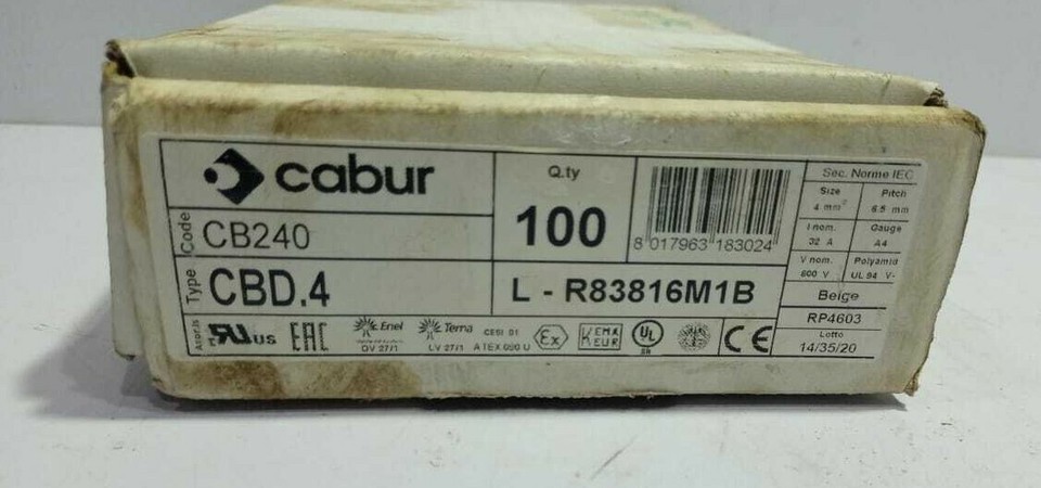 Cabur CBD.4 Terminal Block CB240 - 100PCs/Lot | eBay