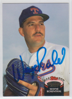 Autographed 1992 Stadium Club Wayne Rosenthal - Rangers | eBay