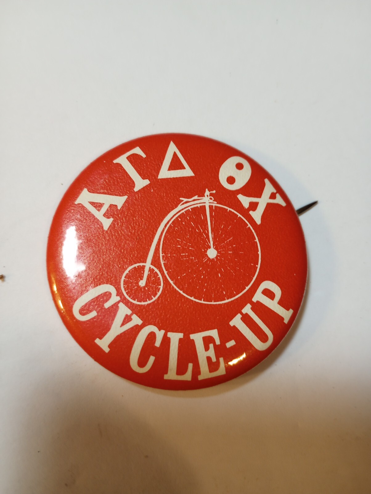 Vintage Alpha Gamma Delta/Theta Chi "Cycle-Up" Pinback - RARE ITEM | eBay