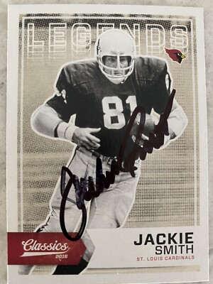 Jackie Smith signed ST. LOUIS CARDINALS card HOF | eBay