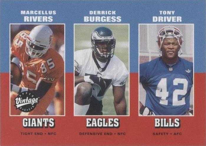 2001 Upper Deck Vintage - Derrick Burgess, Tony Driver, Marcellus ...