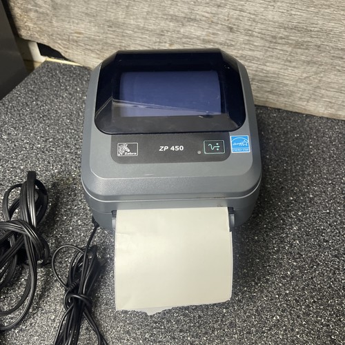 Zebra ZP450 Thermal Label Printer w free Labels & Cable Works Great ...