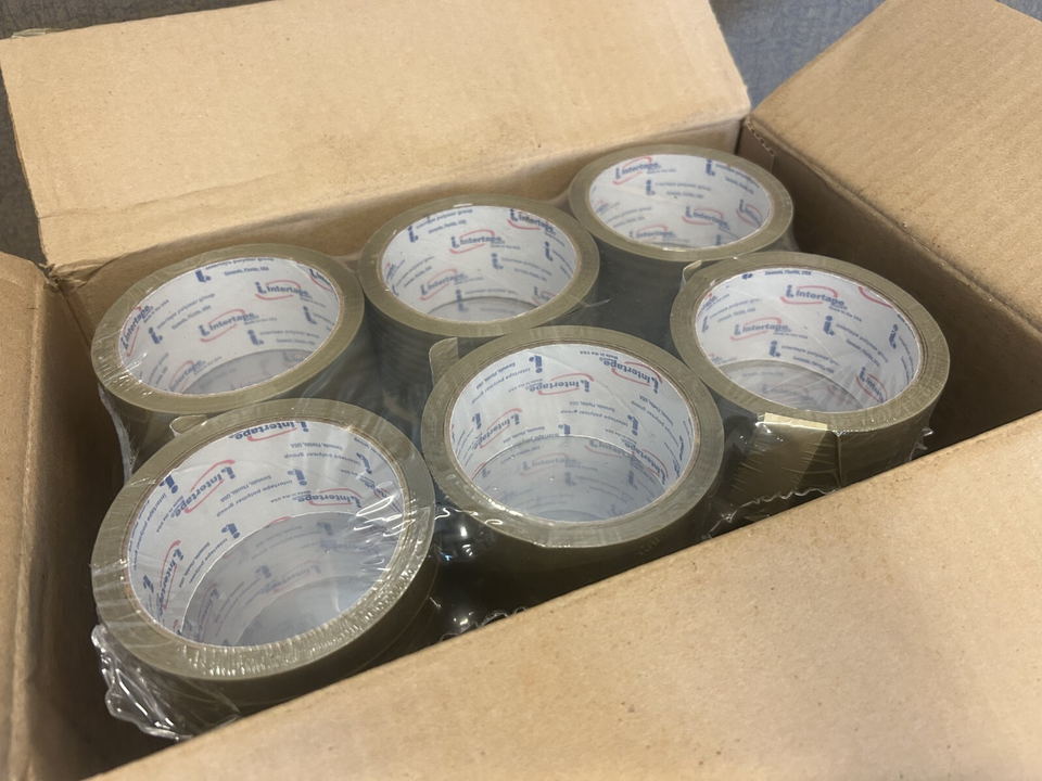 Intertape 6100 Tan 48mm X 50M Brown Tape Rolls Box 36 Rolls NEW NIB | eBay