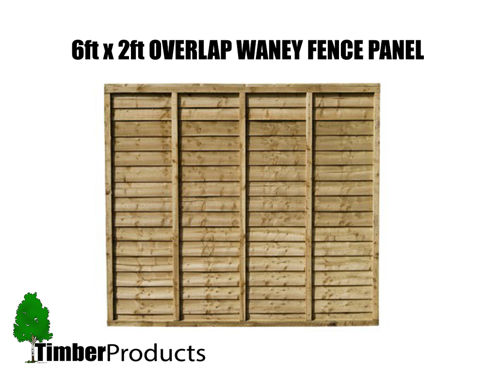 Waney lap fence panels garden fence 6x2, 6x3, 6x4, 6x5, 6x6 also ...