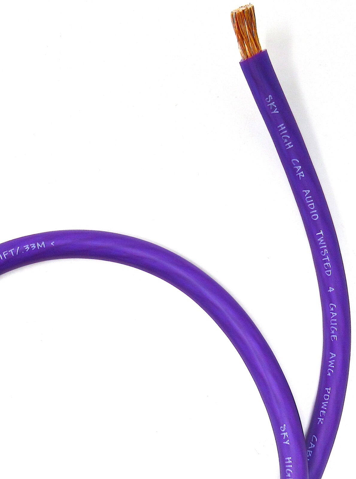 25 ft 4 Gauge AWG PURPLE Power Ground Wire Sky High Car Audio GA ft | eBay