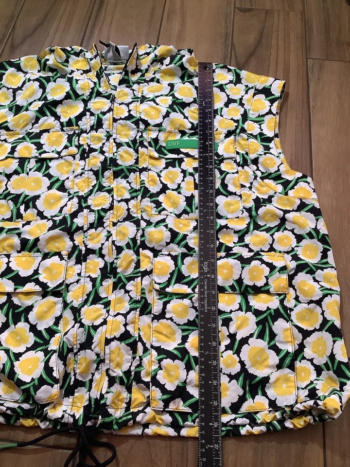 Diane Von Furstenberg x Target Vest Women’s XL Yellow Poppy Packable ...