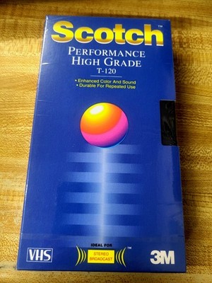 Scotch Performance High Grade T-120 VHS Tape (New & Sealed) | eBay