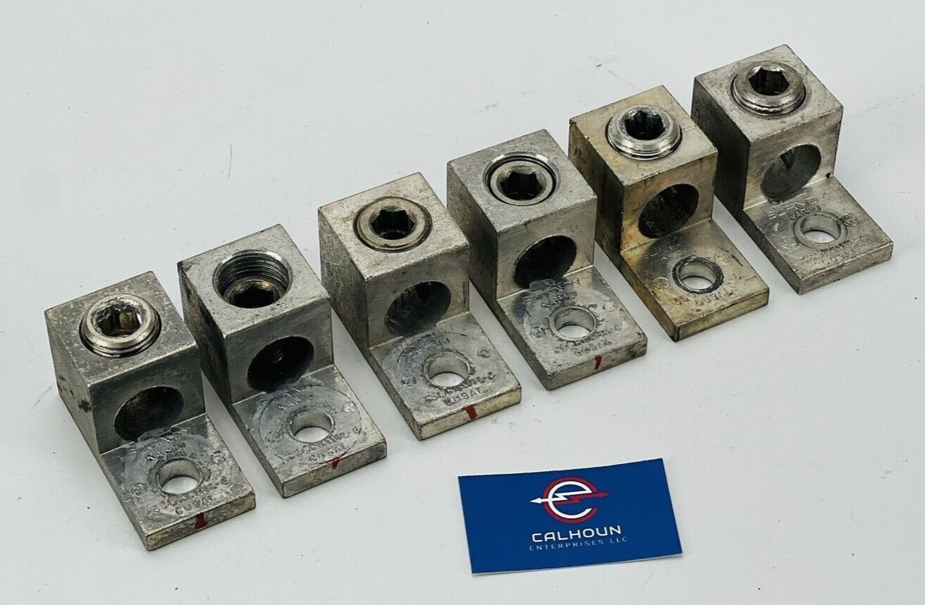 (LOT OF 6) BURNDY KA31U Mechanical Lug 350KCMIL-6 CU9AL *WARRANTY* | eBay