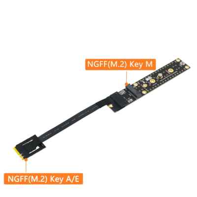 For NGFF M.2 Key AE Male to Key M Female Board Adapter Cable M2 KEY AE ...