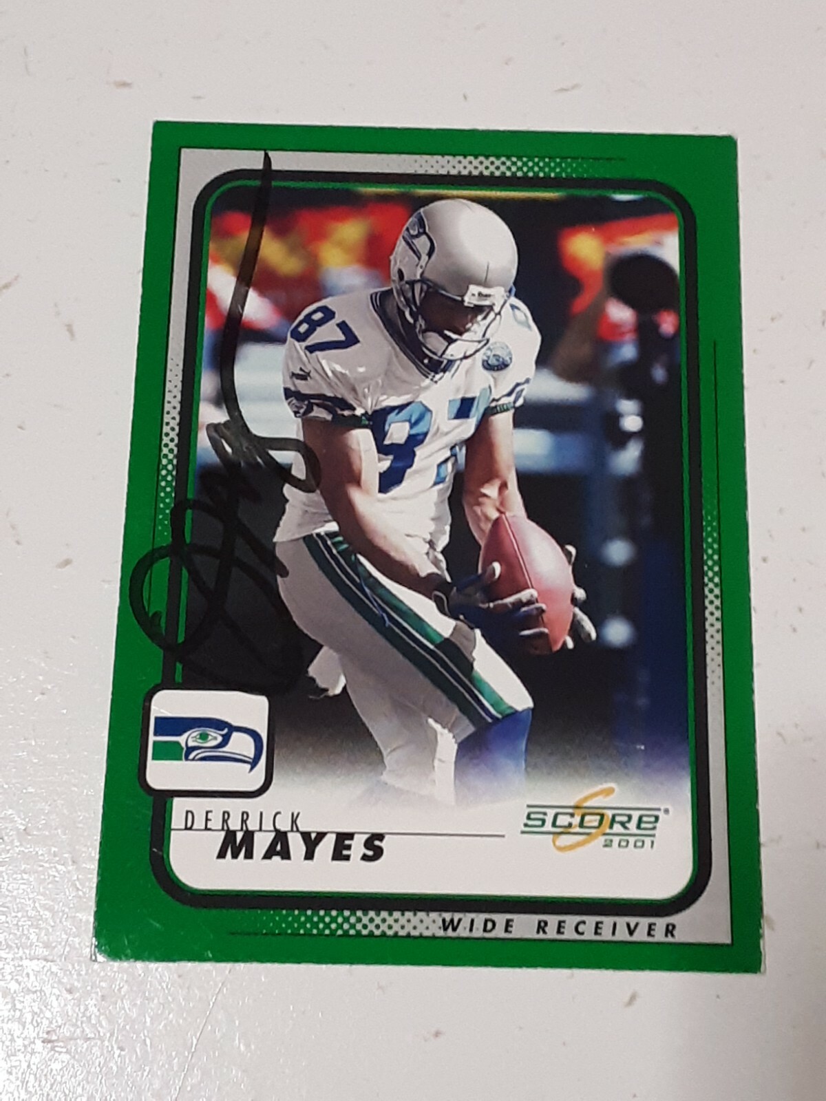 Derrick Mayes Seattle Seahawks 2001 Score Autograph Card #182 READ ...