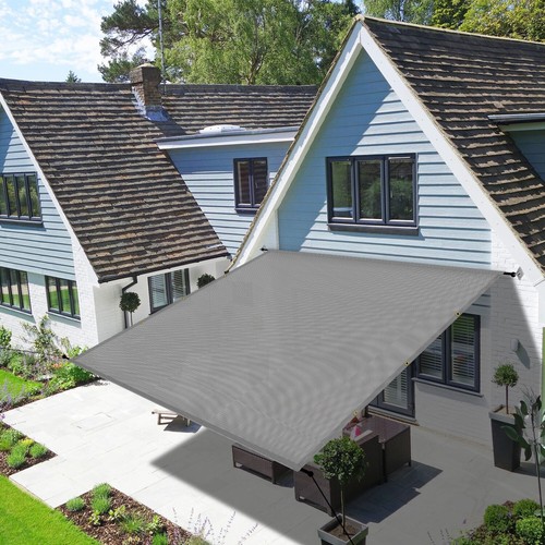 9-12 ' Pergola Canopy Cover Gray Sail Shade Porch Patio Outdoor ...