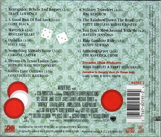 Maverick Soundtrack ~ Various Artists ~ Country ~ CD ~ Used VG ...