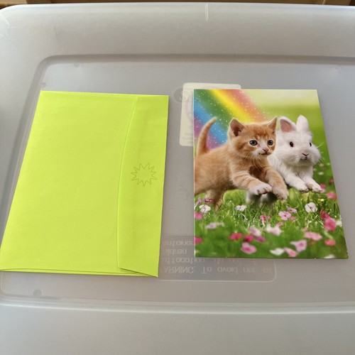 Kitten & Bunny Friends -Happy Spring!Happy Easter! Greeting Card by ...