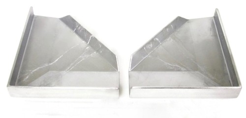 Heavy Duty Cast Aluminum Boat Transom Corner Brackets End Cap Covers ...