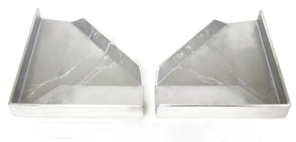 Heavy Duty Cast Aluminum Boat Transom Corner Brackets End Cap Covers ...