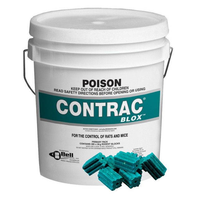 Contrac Blox 8kg Rodent Block Bait Kills Rodents in a Single Feeding ...