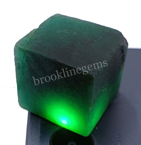 360.60 CT Natural Green Emerald Cube Rough Dyed Certified Loose ...