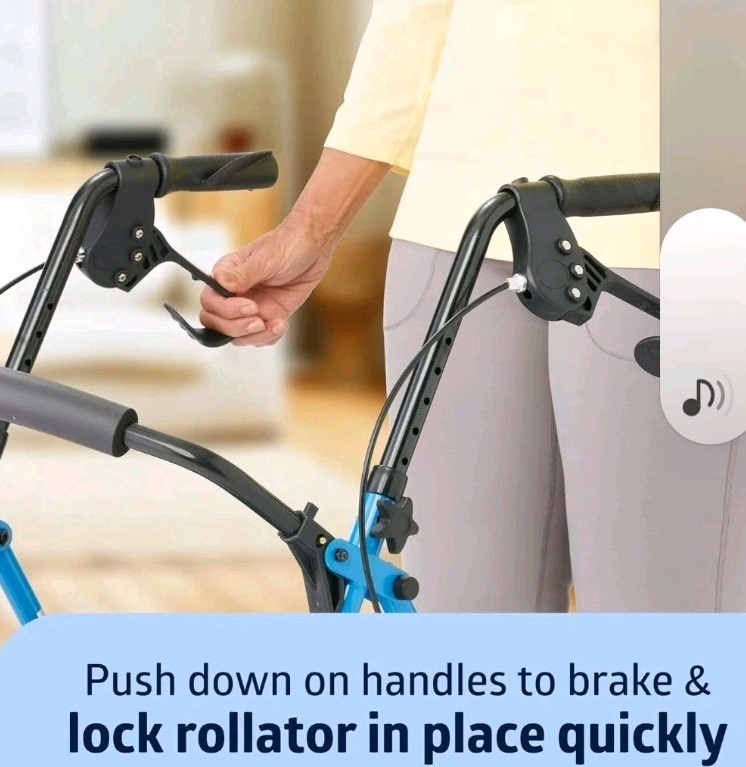 Medline~Guardian MDS86840EBS Basic Steel Rollator Walker w/ 6” Wheels ...