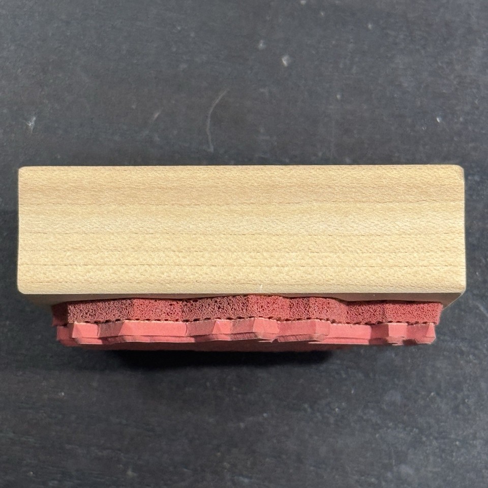 Alice in Rubberland Overwhelmed Postman Rubber Stamp Vintage Wood Mount ...