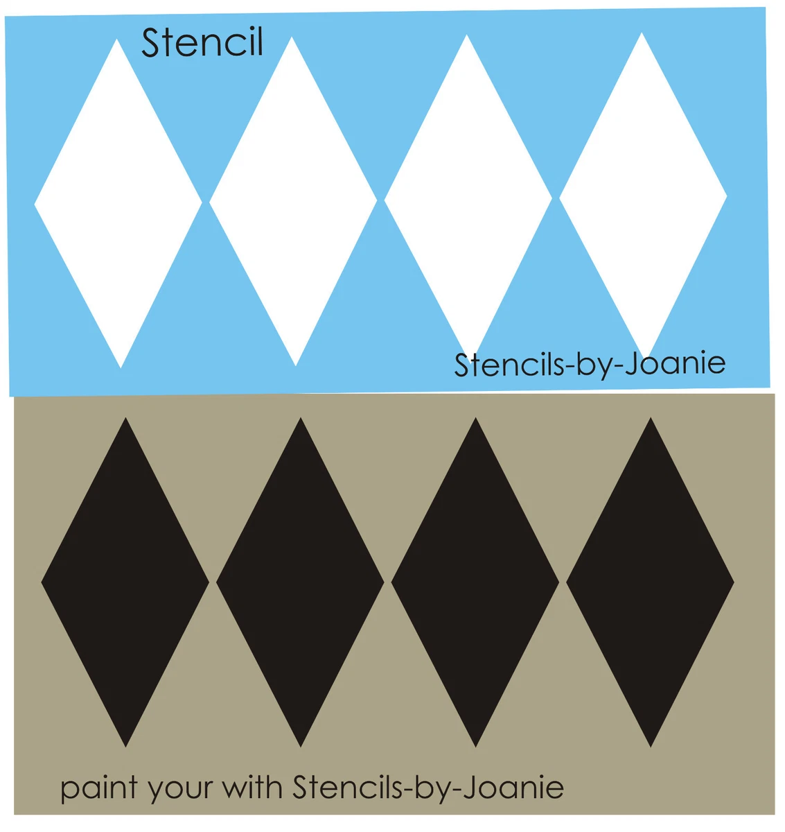 Harlequin Pattern Stencil