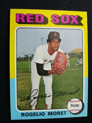 1975 Topps Baseball Card # 8 Rogelio Moret - Boston Red Sox SP | eBay