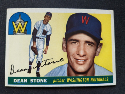 1955 Topps Baseball Card # 60 Dean Stone - Washington Senators (EX) | eBay