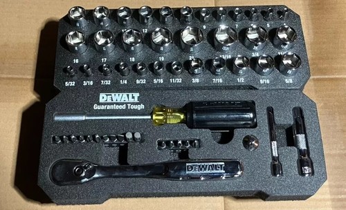 Dewalt 53 Piece 3/8 Drive Mechanic Tool Set + Foam Fits Toughsystem 2.0 ...