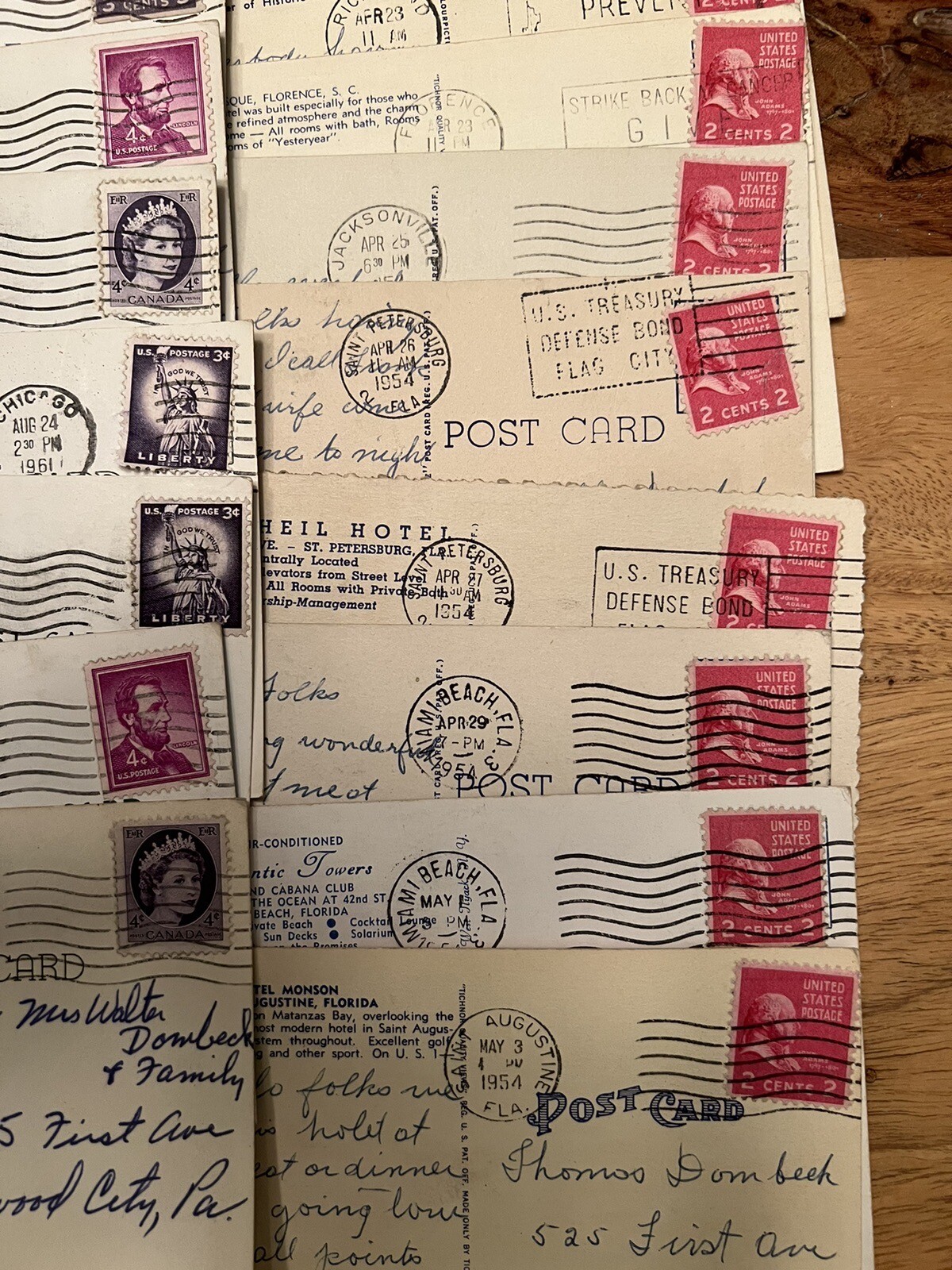 41 Vintage PostCards with U.S.“One Cent, Two Cent, Three Cent Stamps | eBay