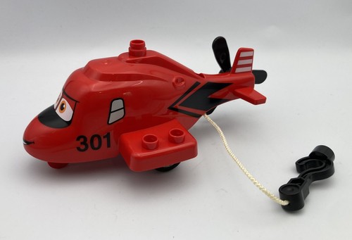 Lego Duplo Figure Disney Planes Fire Rescue Red BLADE RANGER HELICOPTER ...