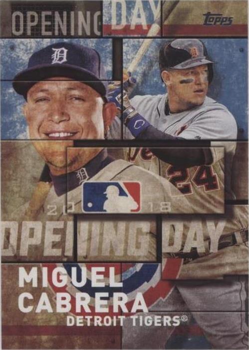 2018 Topps - Mlb Opening Day Miguel Cabrera #OD-16 Blue for sale online ...