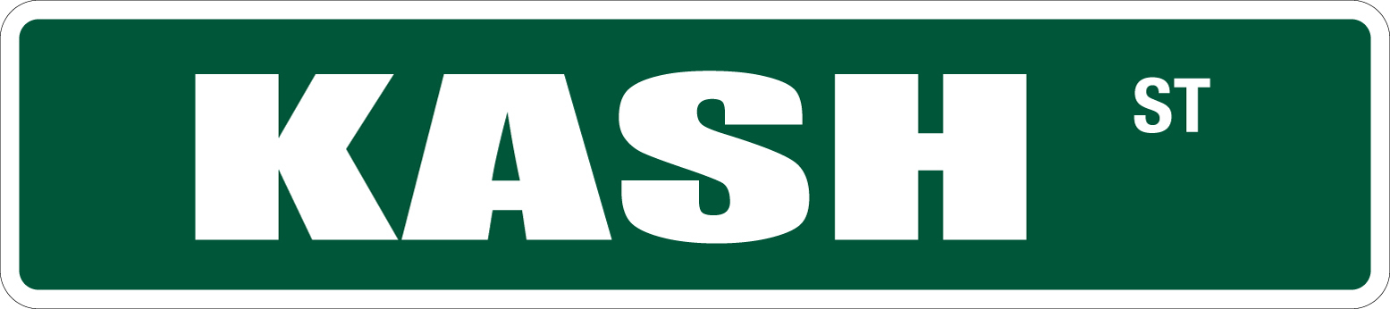 *Aluminum* Kash 4" x 18" Metal Novelty Street Sign SS 2126 | eBay