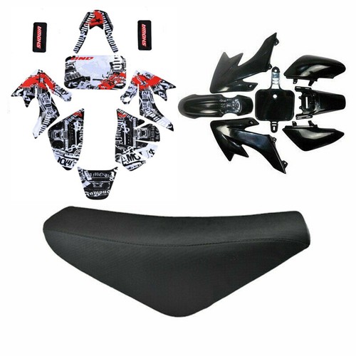 Plastics Guard Fender Kit+Sticker Seat CRF50 XR50 50cc 110cc 125cc PIT ...