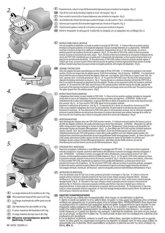 SHAD SH33 Motorcycle Top Box Black 33L Waterproof 1 Helmet Case Luggage ...