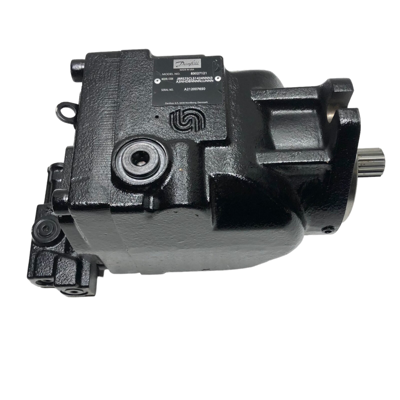 Danfoss Axial Piston Hydraulic Pump, Model 83027121, Open Circuit, 75cc ...
