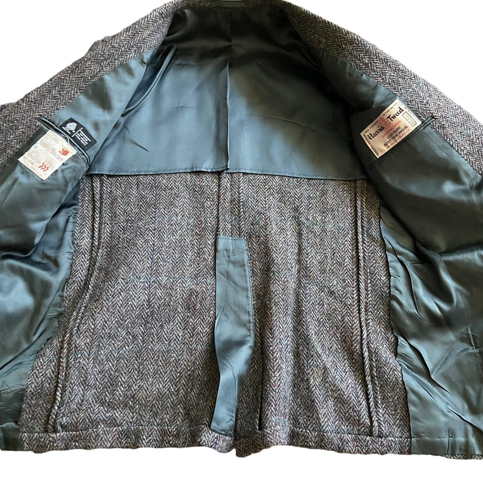 Harris Tweed Brown Scottish Wool Blazer Sport Coat Me… - Gem