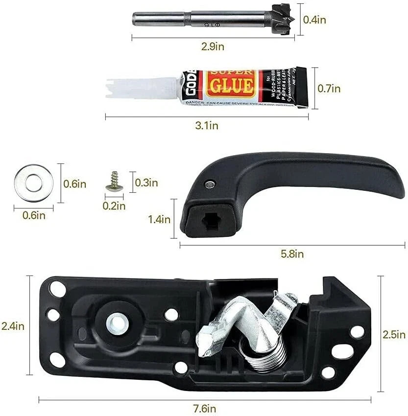 20833606 Driver Side Interior Door Handle for Chevy Silverado/GMC ...