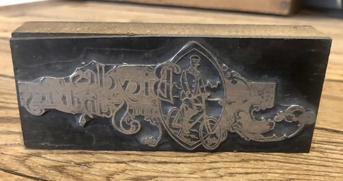 Ornate Vintage Bicycles and Sundries Printing Letterpress Printer Type ...